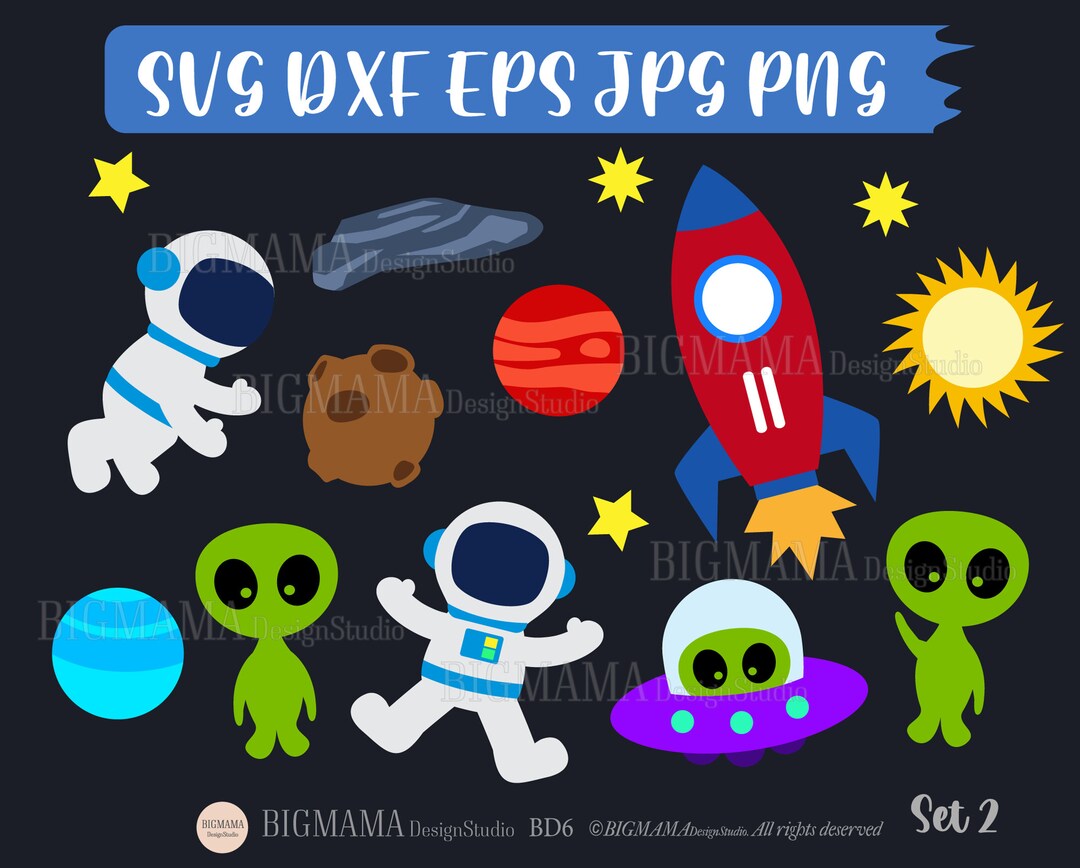 Space Svg,outer Space Rocket,spaceship,astronaut,solar System,birthday ...