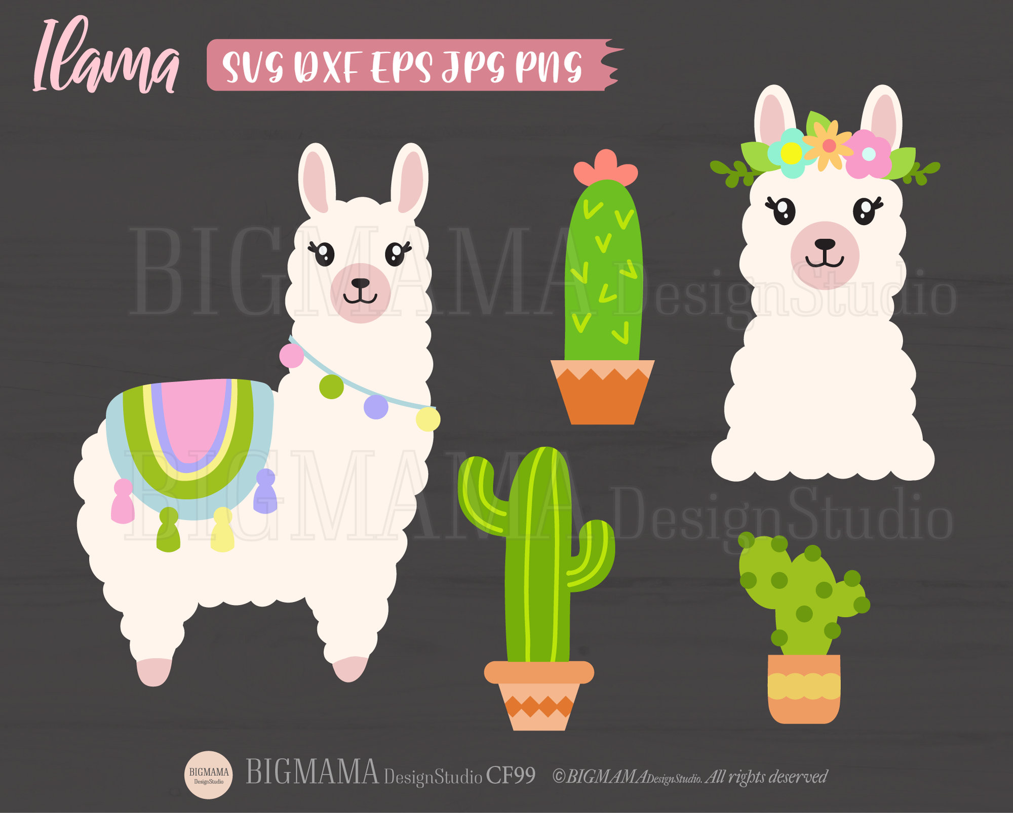 Llama Svgbaby Llama Dxfllama Svg Cut Filecute Llama | Etsy