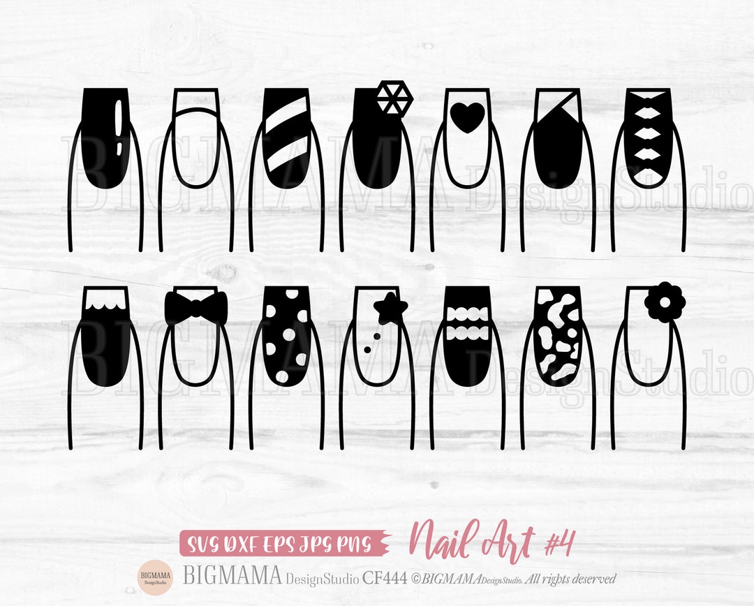 Nail Art SVG Bundle,beauty,nail Salon,nail Polish,hands,fingers,nail ...