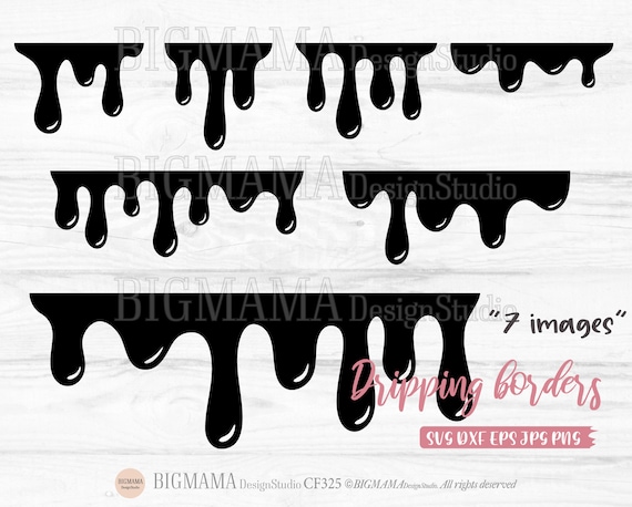 Dripping Border Svgborders Svg Bundlechoclate Paint - Etsy Australia