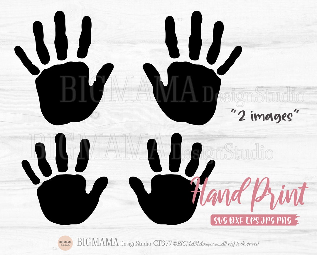 Hand Print Svg,dxf,hand Prints,hand Print Png,cut File,bundle,kids ...
