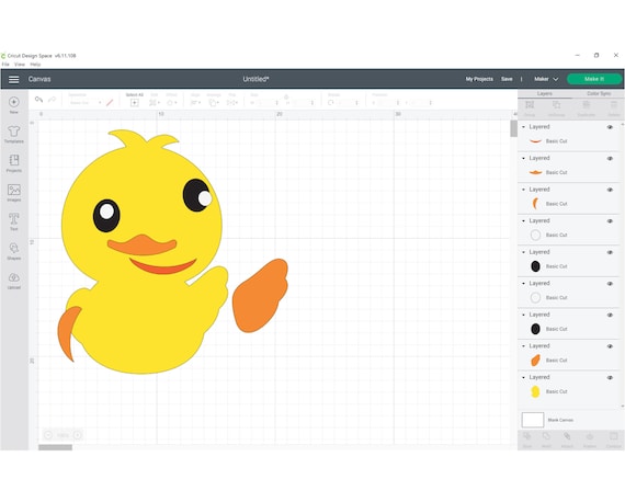 Silueta De Pato Bebe