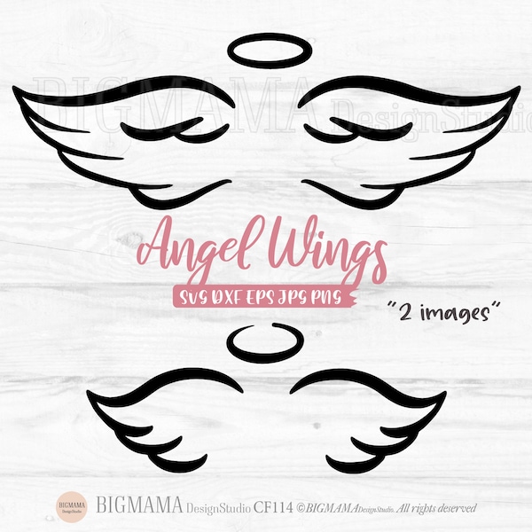 Angel Wings Svg - Etsy