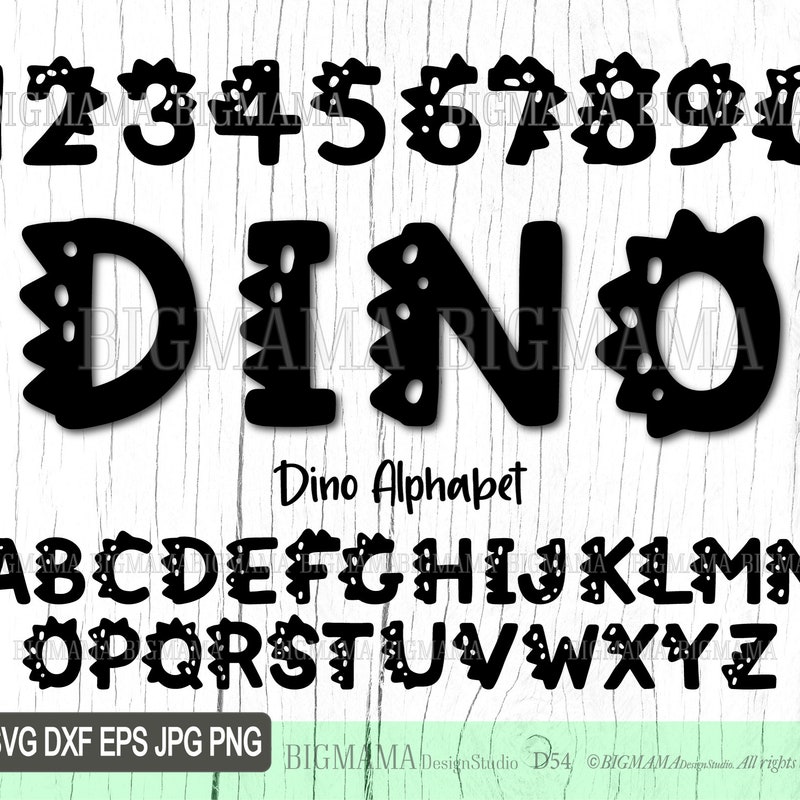 Dinosaur Word Clipart - Etsy