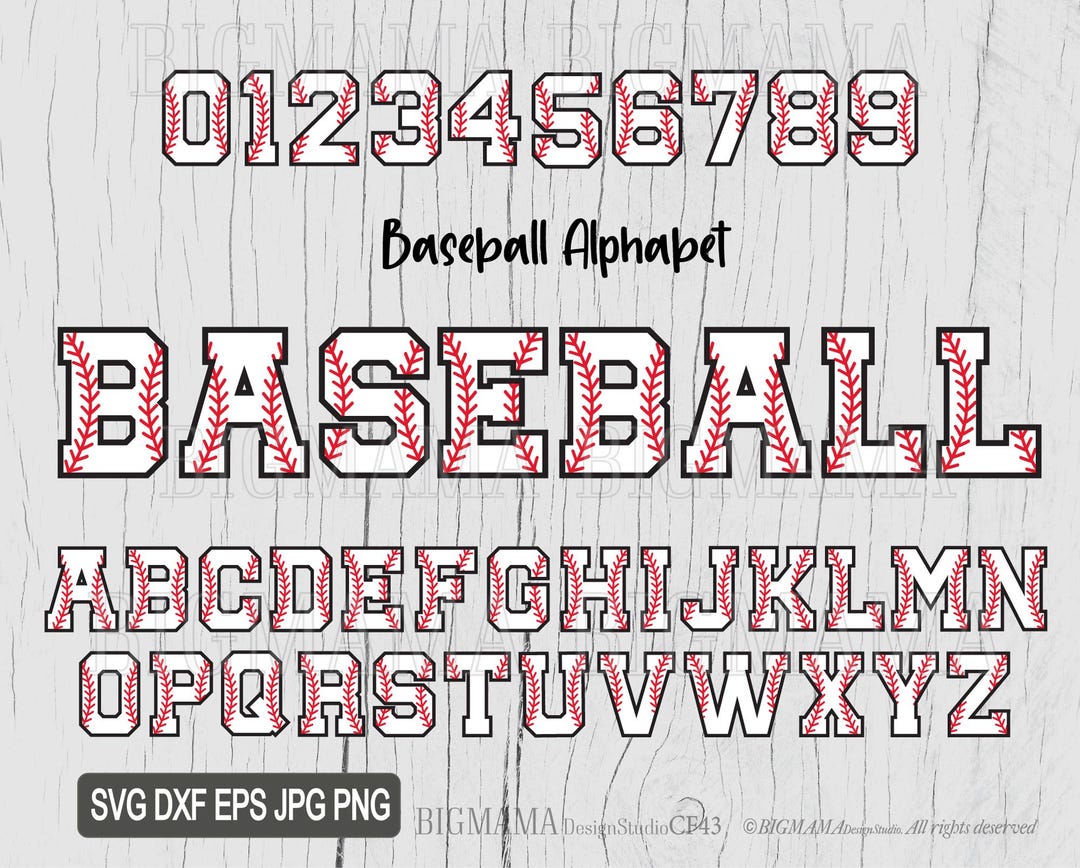 Baseball Font Svg,varsity Letters,college Alphabet Bundle,font,softball ...