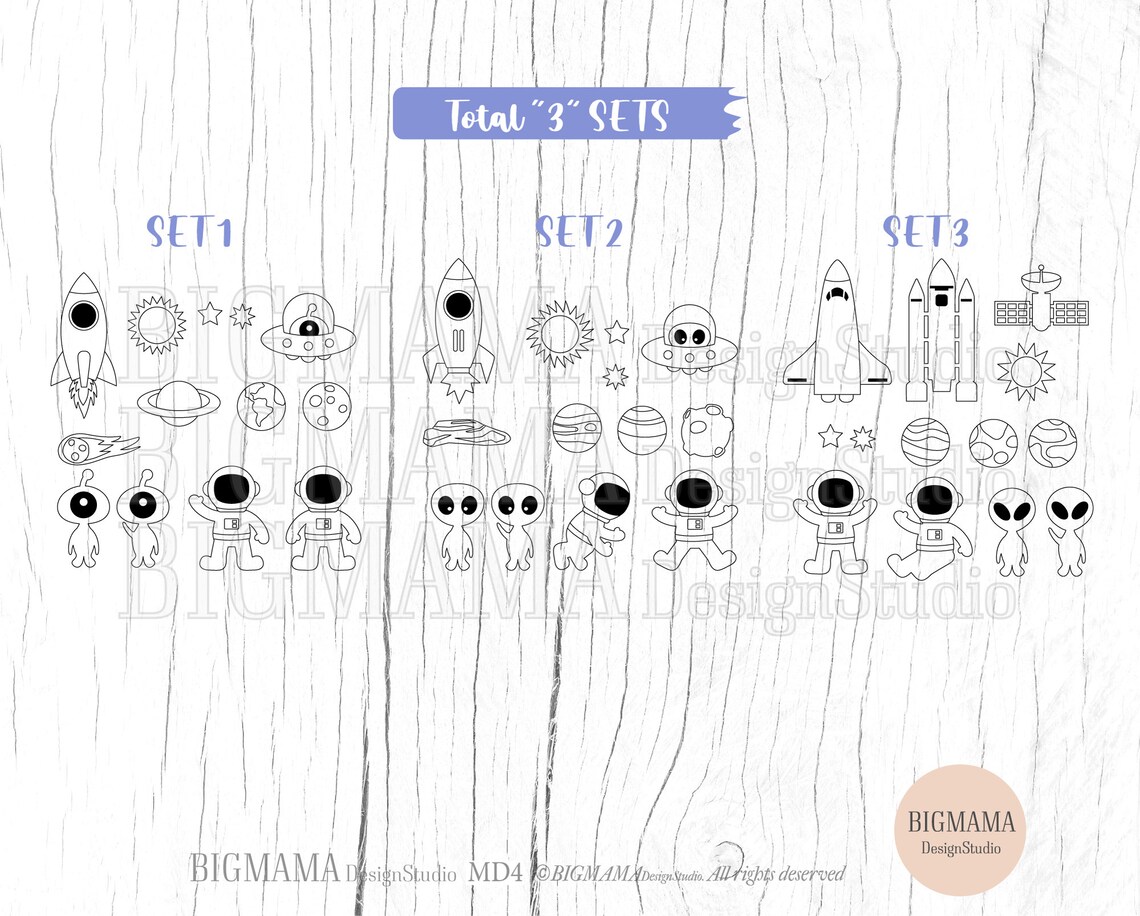 Outer Space Bundle Svgroketout - Etsy