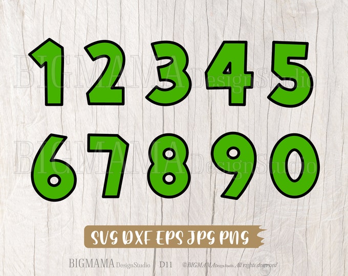 Digital Numbers SVG Bundle: Calculator Font Files (digital Download ...