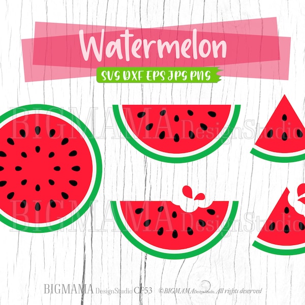 Watermelon Svg - Etsy