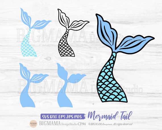 Mermaid Tail Svggirlssea Svgsummergirlprincessdxfcut - Etsy