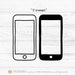 Cell Phone Svg,smart Phone,doodle,mobile Deivce,cell Phone Template ...