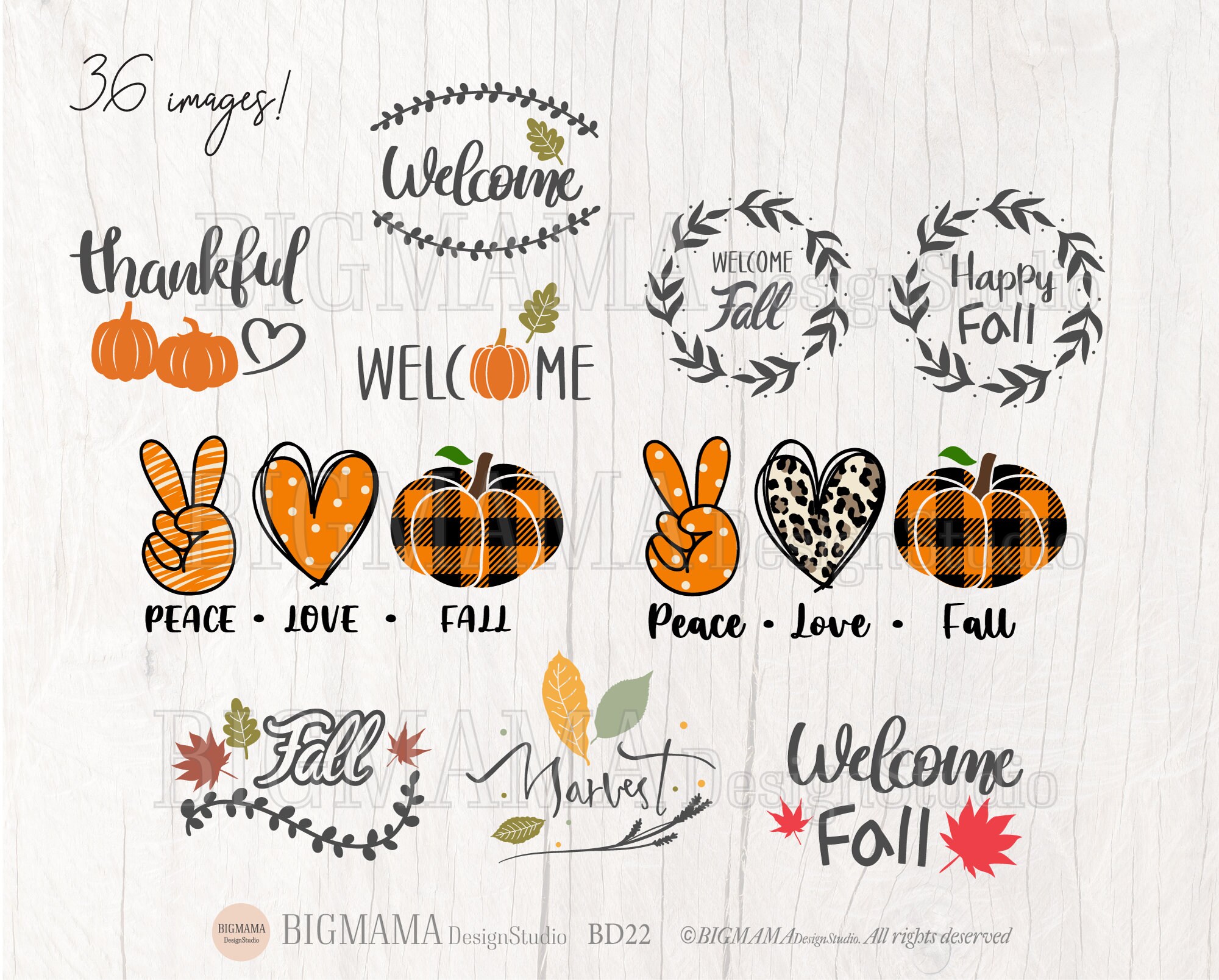 Fall SVG Bundle,pumpkin,autumn,dxf,thanksgiving,happy Fall,truck,cut ...