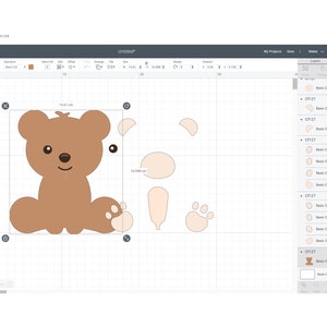 Teddy Bear SVG Cricut,baby Bear Svg,woodland Animals,layered,dxf,teddy ...