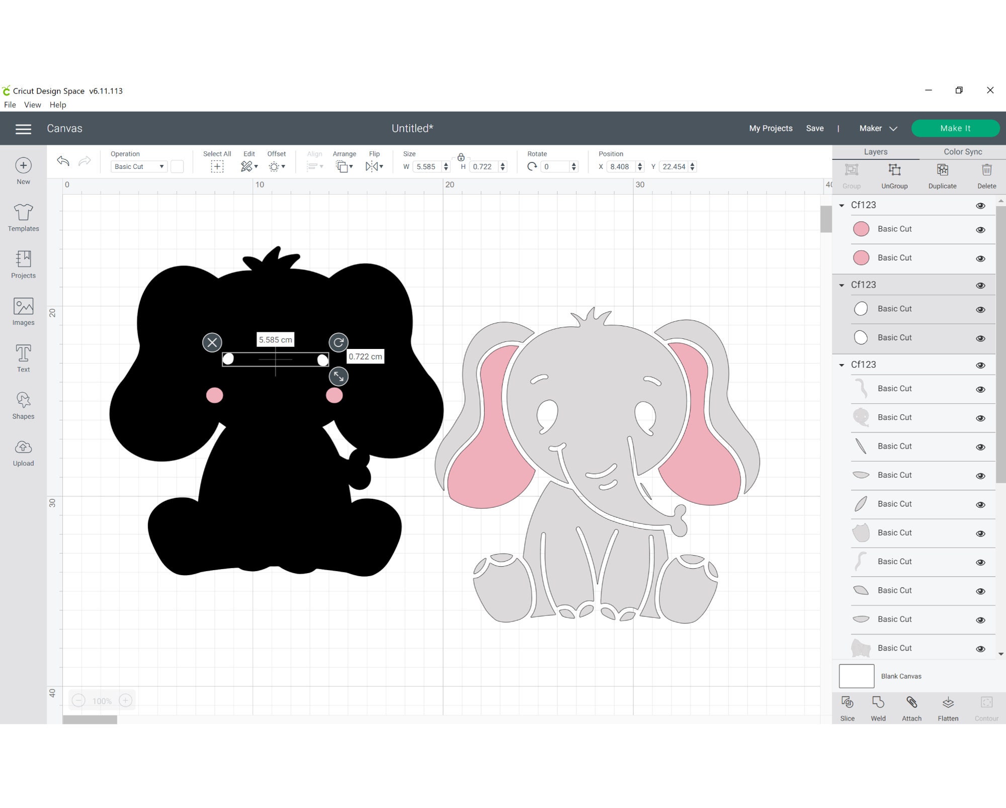 Baby Girl Elephant Svgelephant Svg Fileelephant Svg Cut | Etsy