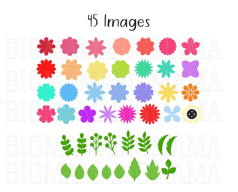 Flower Shape Svgfloralflower Elements Svgflower Svg Cutting | Etsy