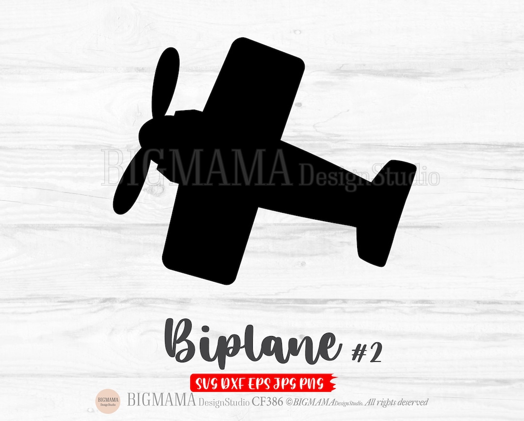 Biplane Svg,retro,airplane Shape,boy,kids,stencil,dxf,cut File,cutting ...