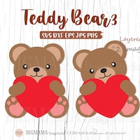 Teddy Bear Clipart, Teddy Bear Valentine PNG, Cute Teddy Bear Clipart ...