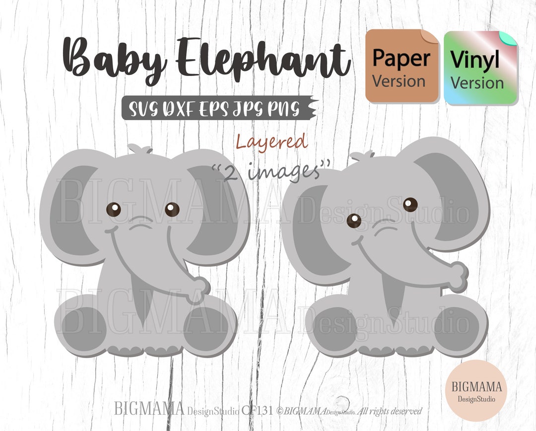 Baby Elephant SVG Cricut,elephant Svg,layered,dxf,baby Shower,animal ...