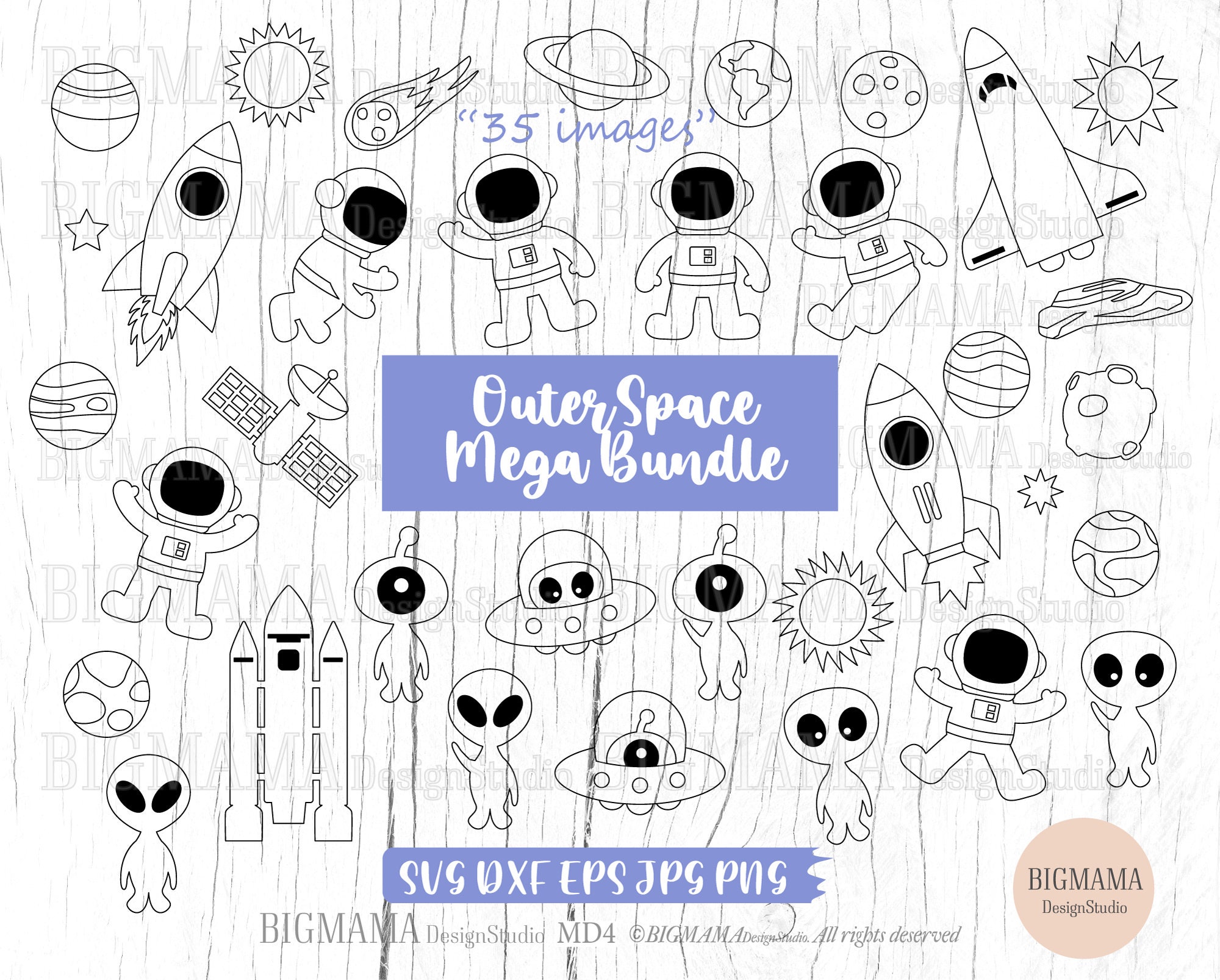 Outer Space Bundle Svgroketout - Etsy
