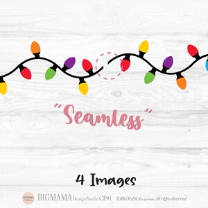 Christmas Lights Svg,string,seamless,party,xmas,dxf,cut File,holiday ...