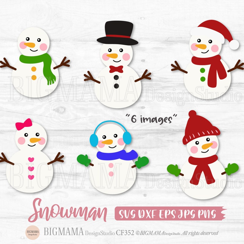 Snowmen Hats Clipart - Etsy