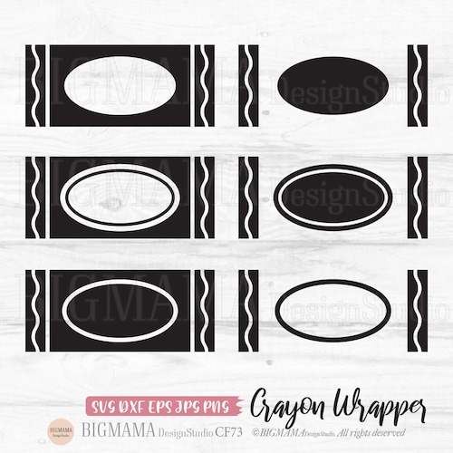 Crayon Wrapper Pattern Clipart SVG File Download - Etsy