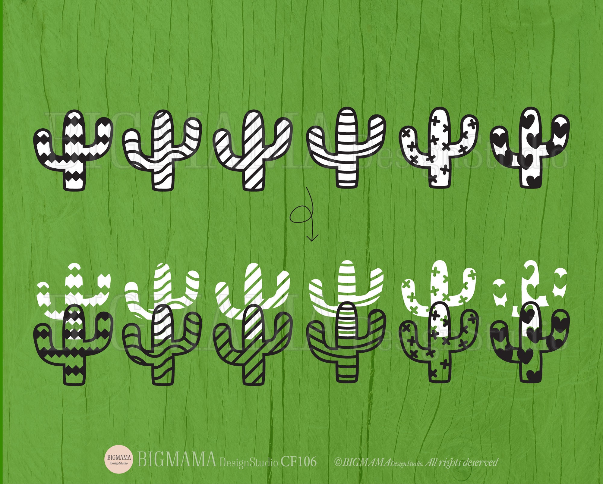 Cactus Svg,cactus Svg Files,cactus Svg Outline,cactus Svg Bundle,cactus ...