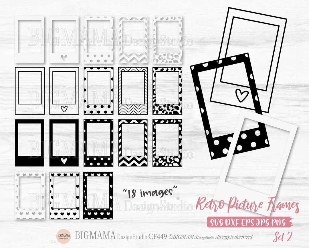 Retro Picture Frames Svg,instant Film Frame,instant Photos,polaroid ...
