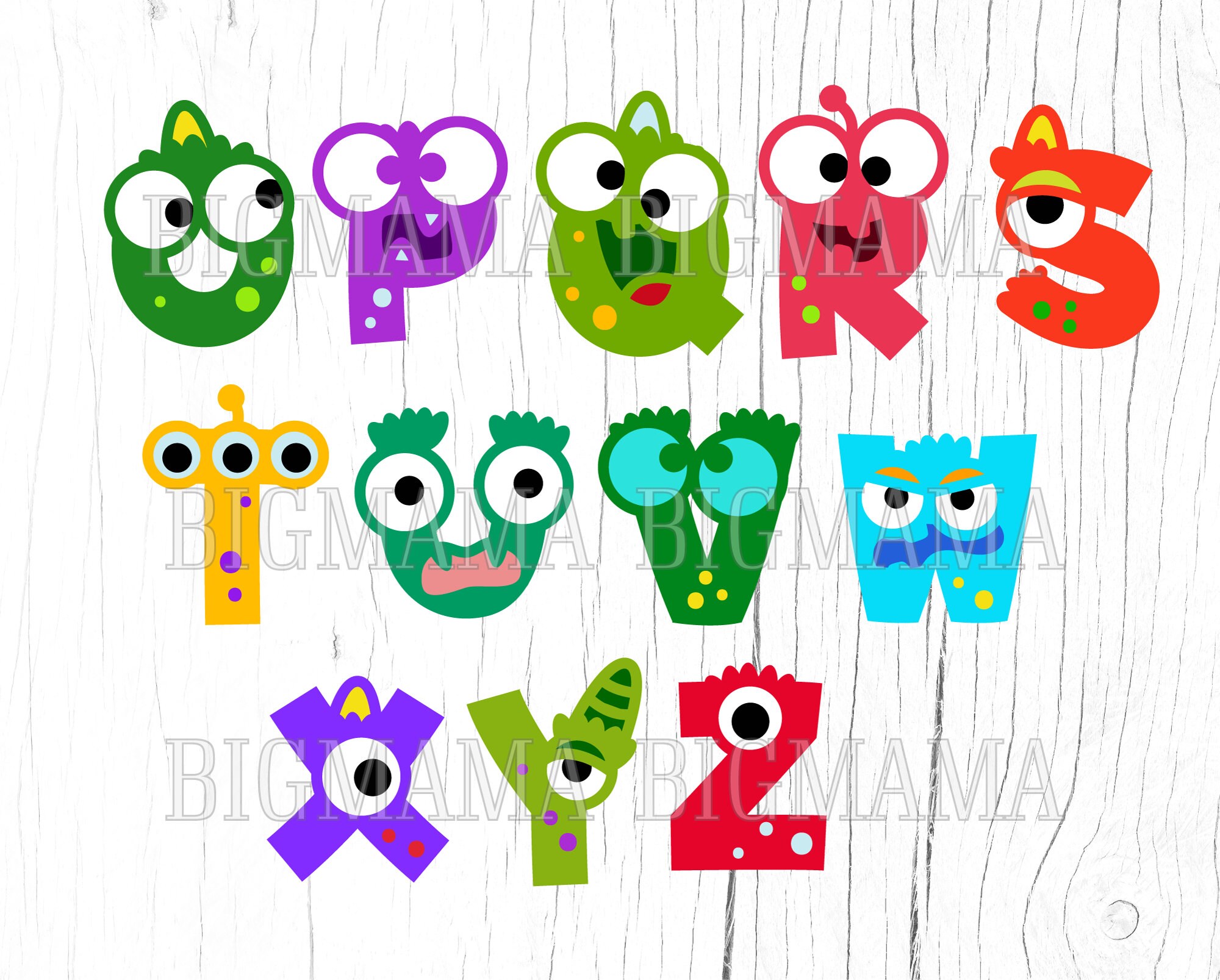 Monster Alphabet Svg,numbers,letters,birthday Boy,bundle,name,layered ...