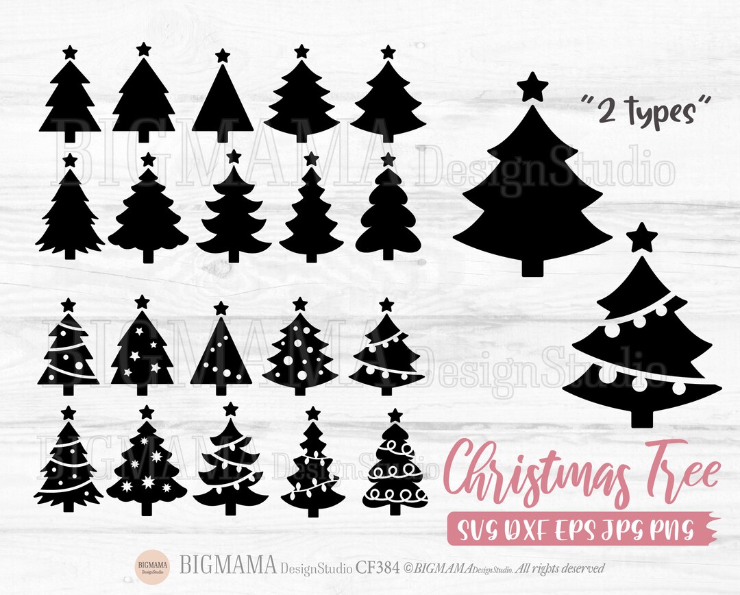 Christmas Tree Svg,pine Tree,png,dxf,spruce,cut File,tree Bundle,nature ...