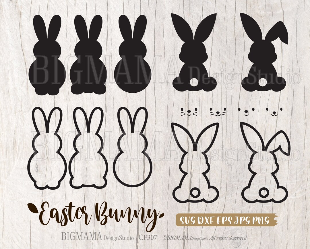 Easter Bunny Shape Svg,rabbit,bunny Shape Svg,decoration,dxf,png,cute ...