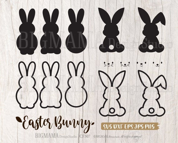 Easter Bunny Shape Svgrabbitbunny Shape | Etsy