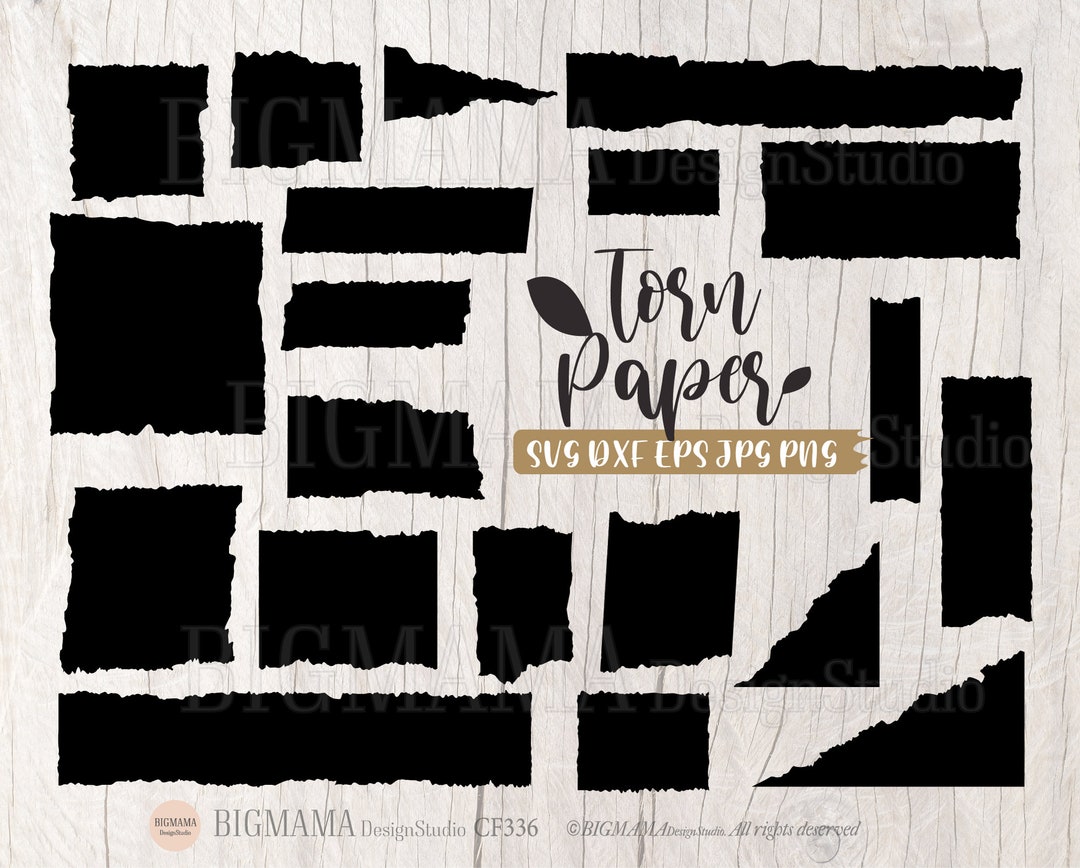 Torn Paper Svg,torn Paper Template,cut File,cutting File,png,scrap,torn ...