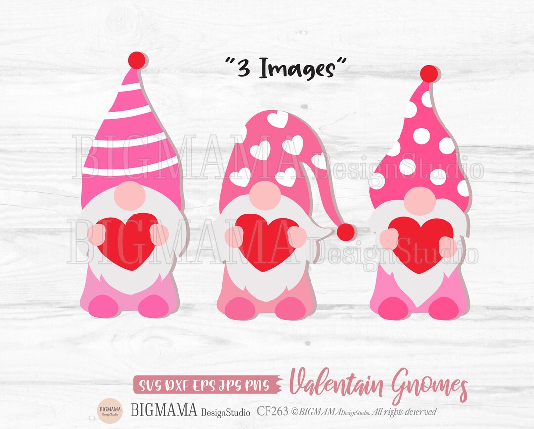 Valentine Gnomes Svg,gnome With Heart,dxf,cute,love,bundle,png,clipart ...