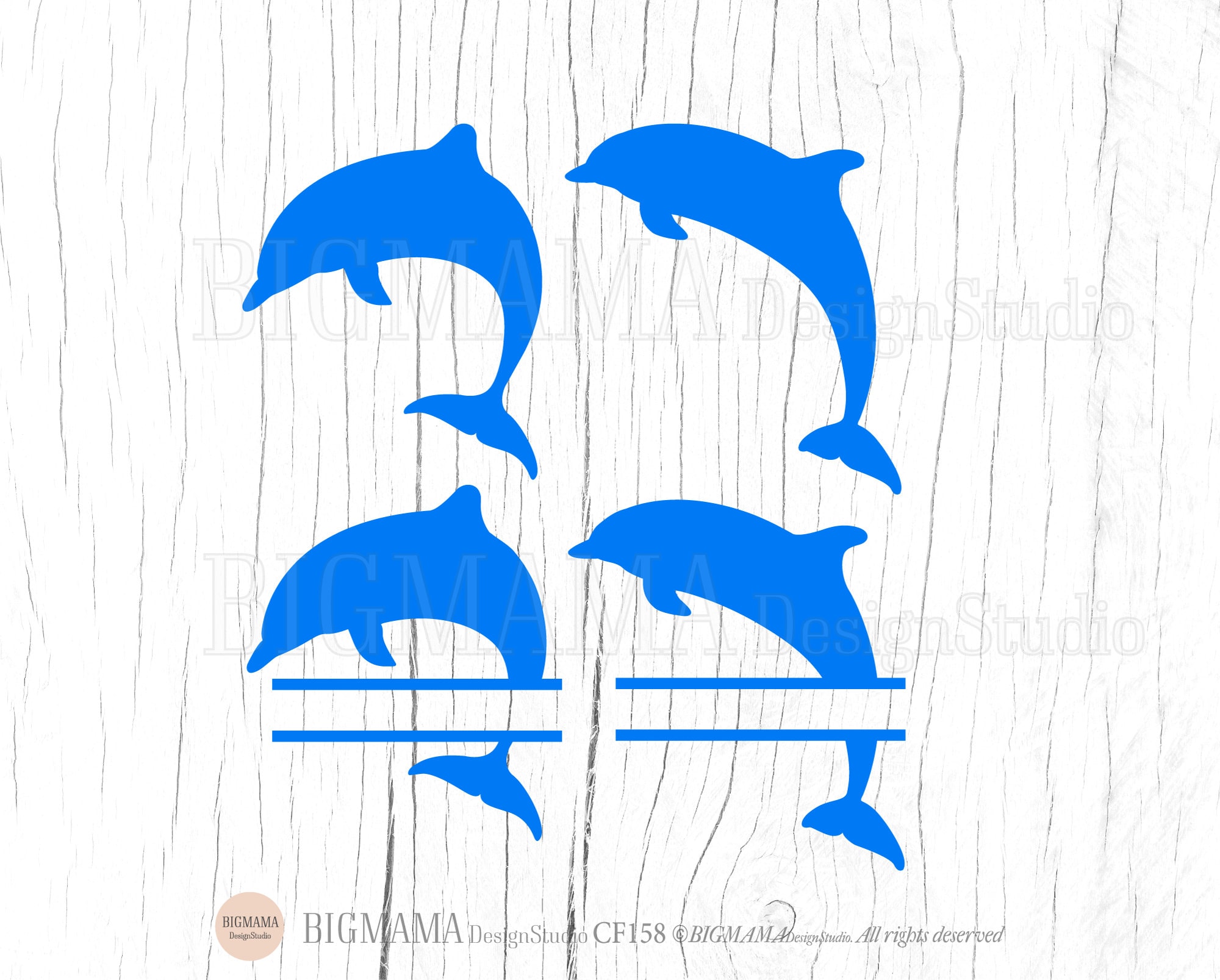 Dolphin SVG Bundle,sea Animal,beach,dxf,monogram Frame,name,cut File ...