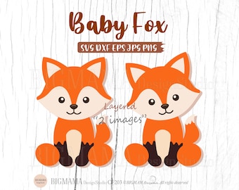 Cute Fox SVG Bundle, Woodland Animal Silhouette, Little Fox Cut File ...