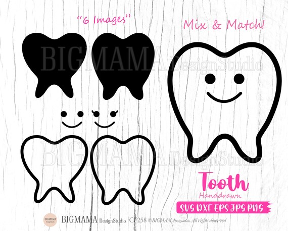 Tooth Svg Fileteethtooh Fairy Svgtooth Shapedentist | Etsy