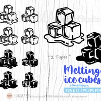 Ice Cubes Svg / Ice Cube Svg / Melting Ice Cubes Svg / Ice Cubes ...