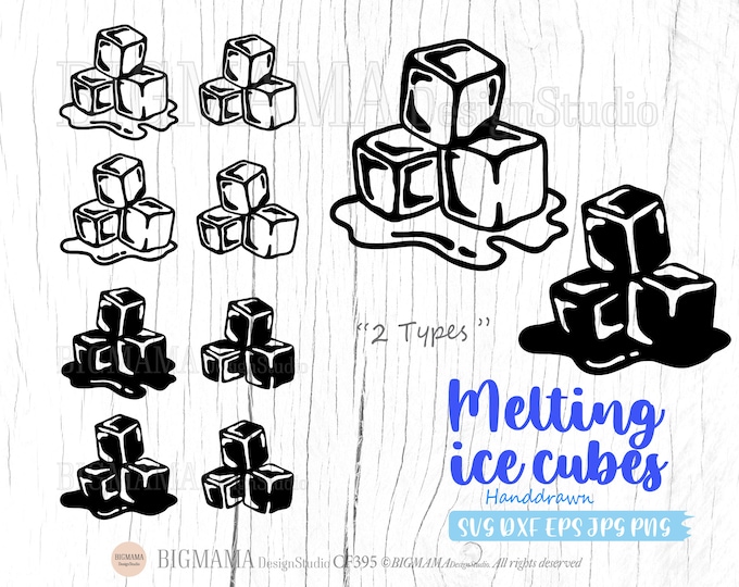 Ice Cubes Svg / Ice Cube Svg / Melting Ice Cubes Svg / Ice Cubes ...