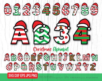 Christmas Png Numbers - Etsy