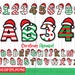 Christmas Alphabet Svg,numbers,letters,bundle,craft,santa,monogram,png ...