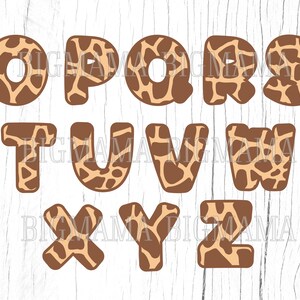 Giraffe Alphabet Svg,safari,numbers,letters,bundle,animal Print,wild ...