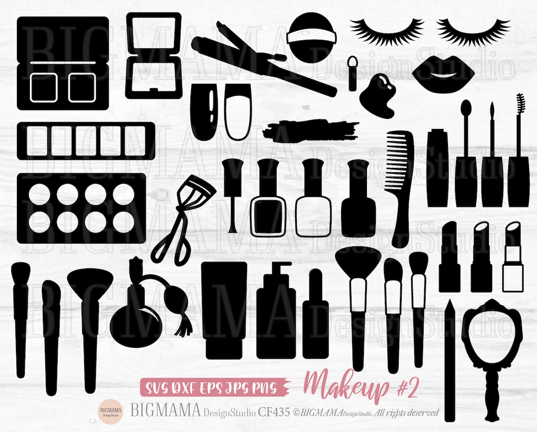 Makeup SVG Bundle,beauty,hair Salon,eyelash,cosmetics,dxf,cut File,nail ...