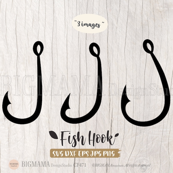 Fish Hook Svg - Etsy