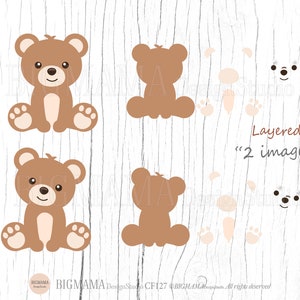 Teddy Bear SVG Cricut,baby Bear Svg,woodland Animals,layered,dxf,teddy ...