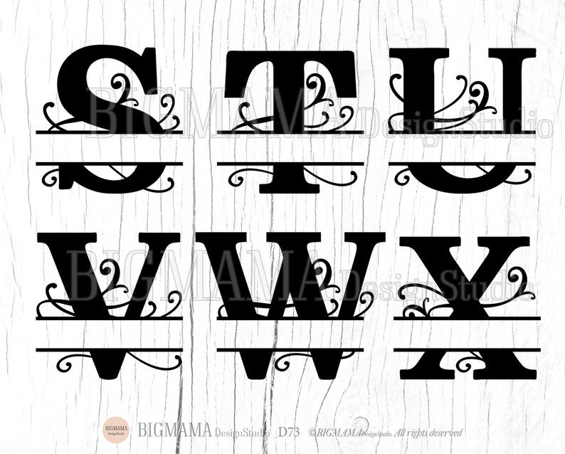 Split Letters A-Z - Etsy