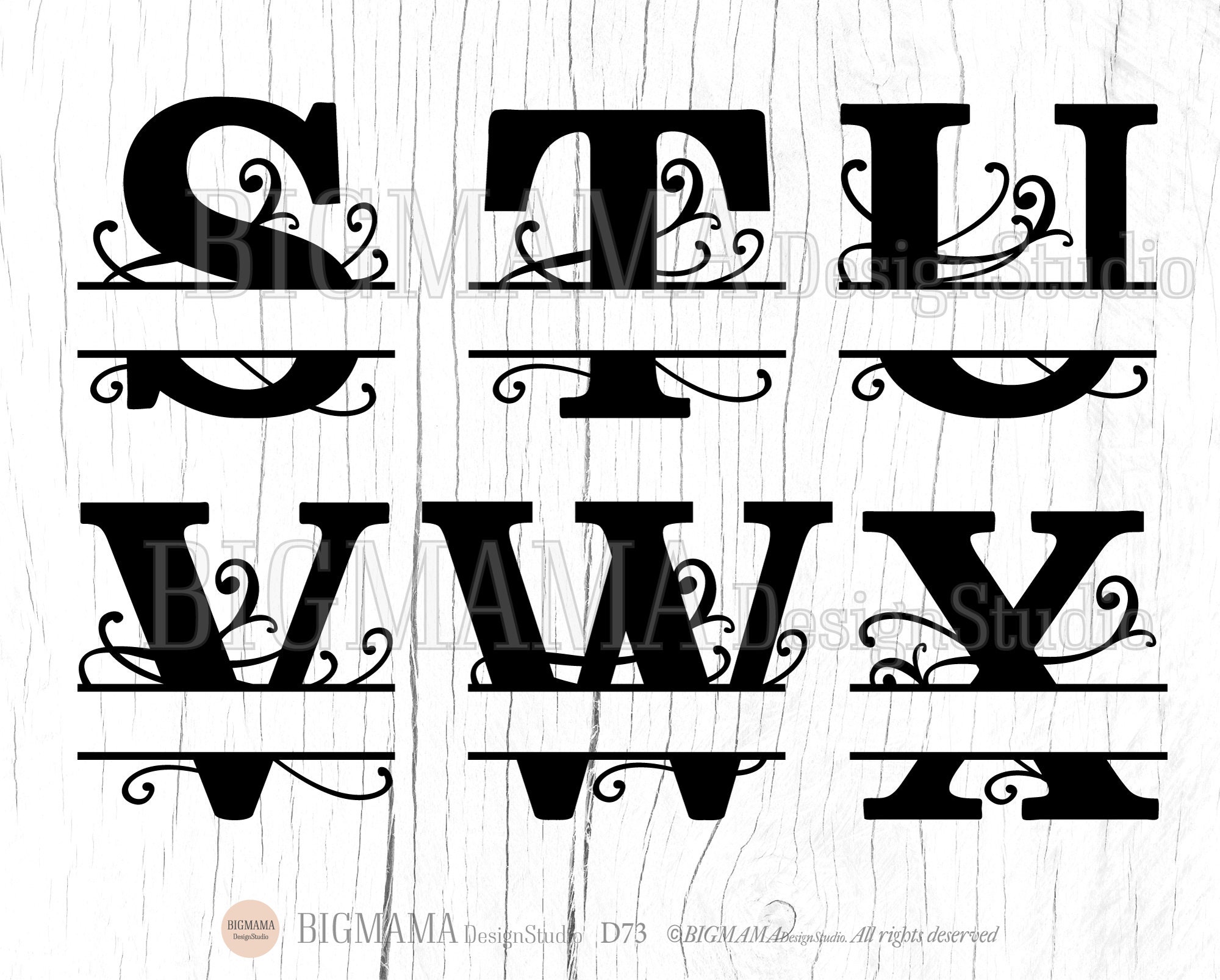 Split Letters A-Z - Etsy