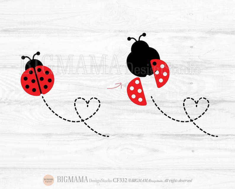 Ladybug Path Svgladybug With - Etsy