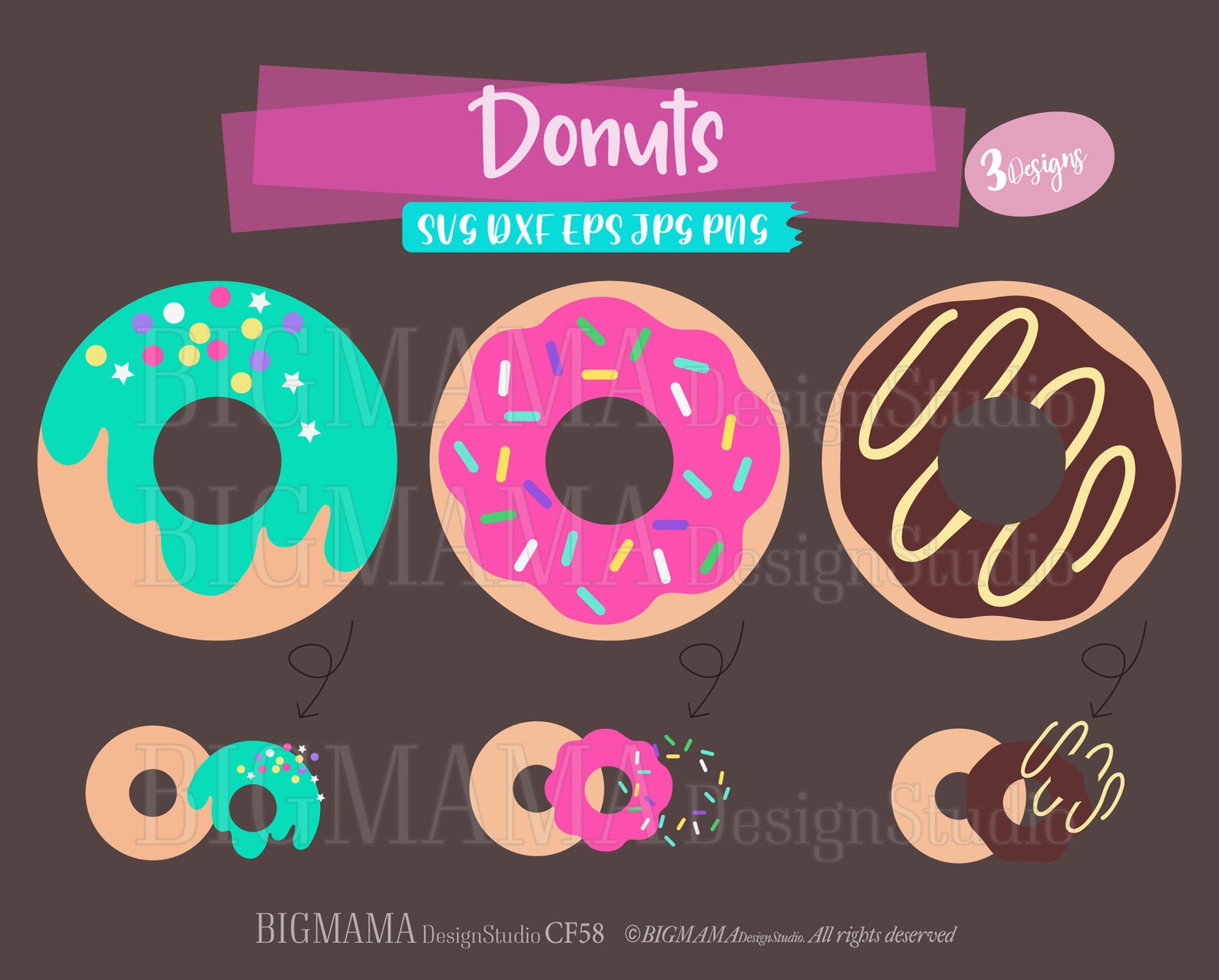 Donut Svg,donut Layered,dxf,dount Cut File,doughnut,birthday,sprinkle ...