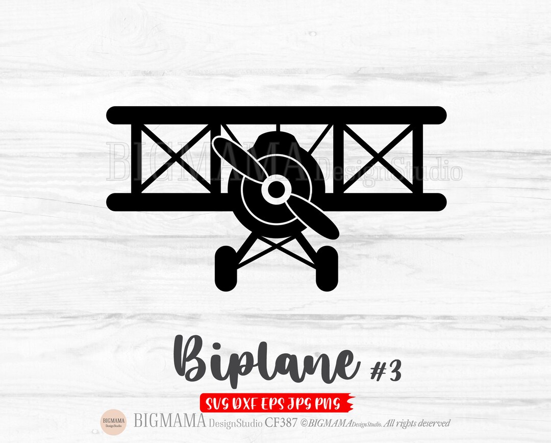 Biplane Svg,retro,airplane Shape,boy,kids,stencil,dxf,cut File,cutting ...