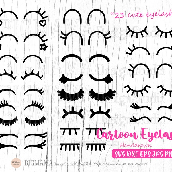 Eyelashes Svg - Etsy